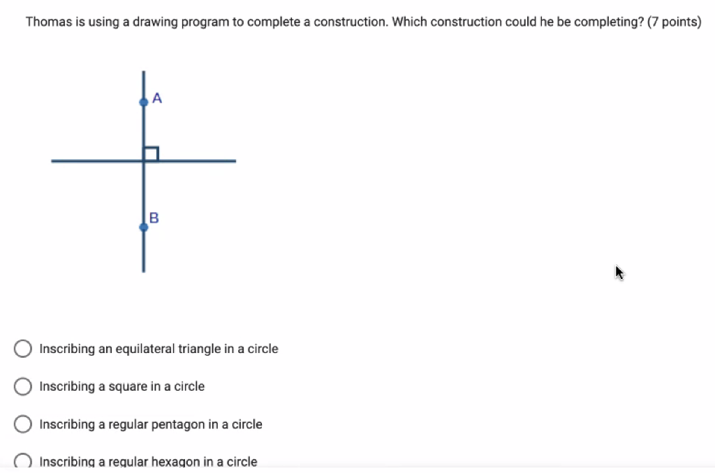 Solved Thomas is using a drawing program to complete a | Chegg.com