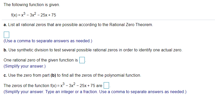 Solved The following function is given. f(x) = x3 - 3x2 - | Chegg.com