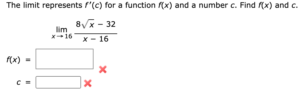 Solved The limit represents f'(c) ﻿for a function f(x) ﻿and | Chegg.com