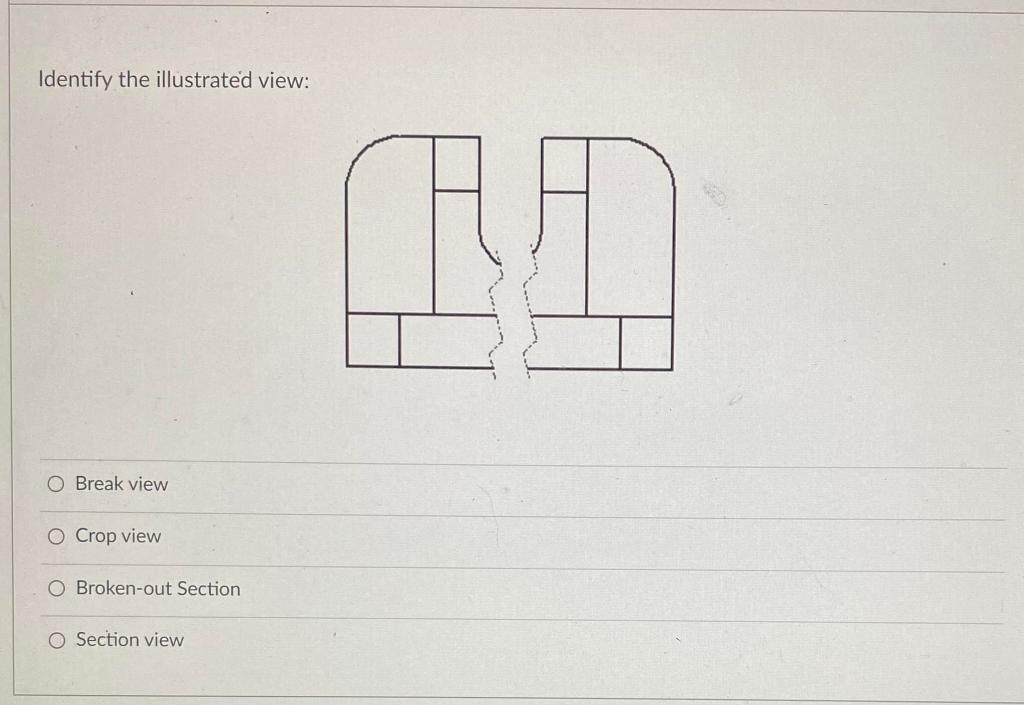Solved Identify the illustrated view: AD O Break view O Crop | Chegg.com