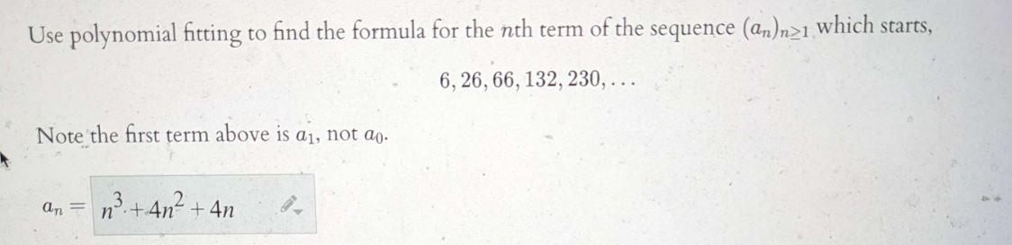 Solved n^3+4n^2+4n is not the answer I got it wrong pls do | Chegg.com