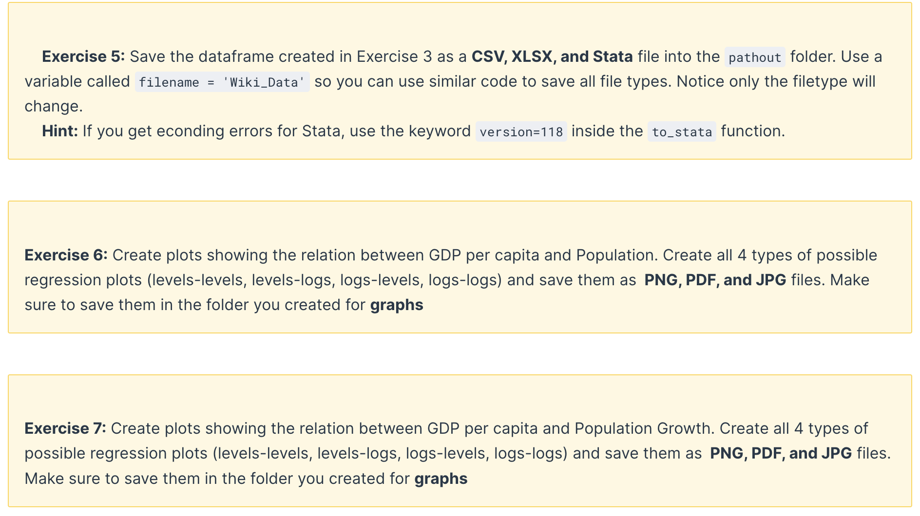 Solved Exercise 1: Create a new dataframe pop with | Chegg.com