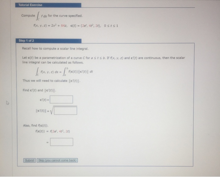 Solved Compute integral_C f ds for the curve specified. | Chegg.com