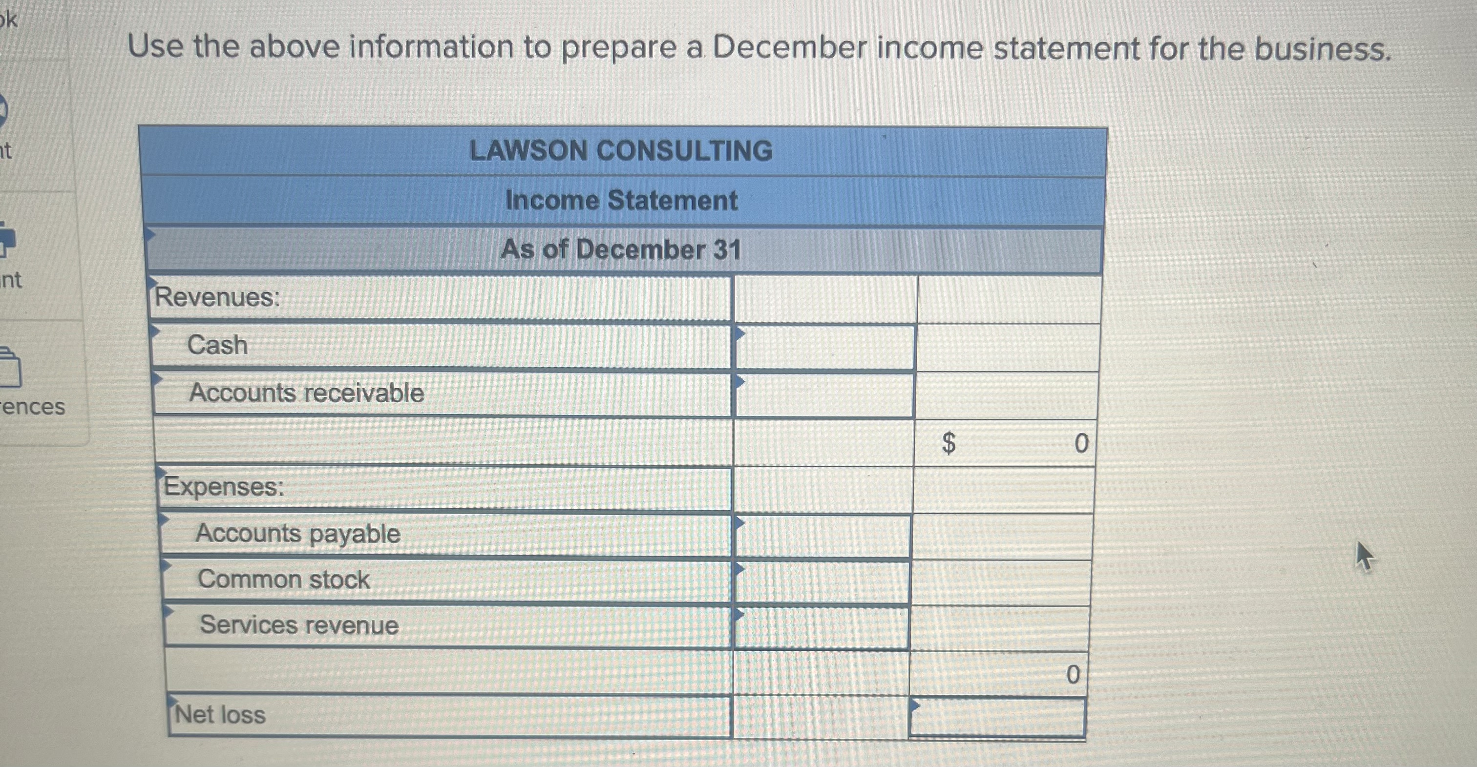 Solved Lawson Consulting had the following accounts and | Chegg.com