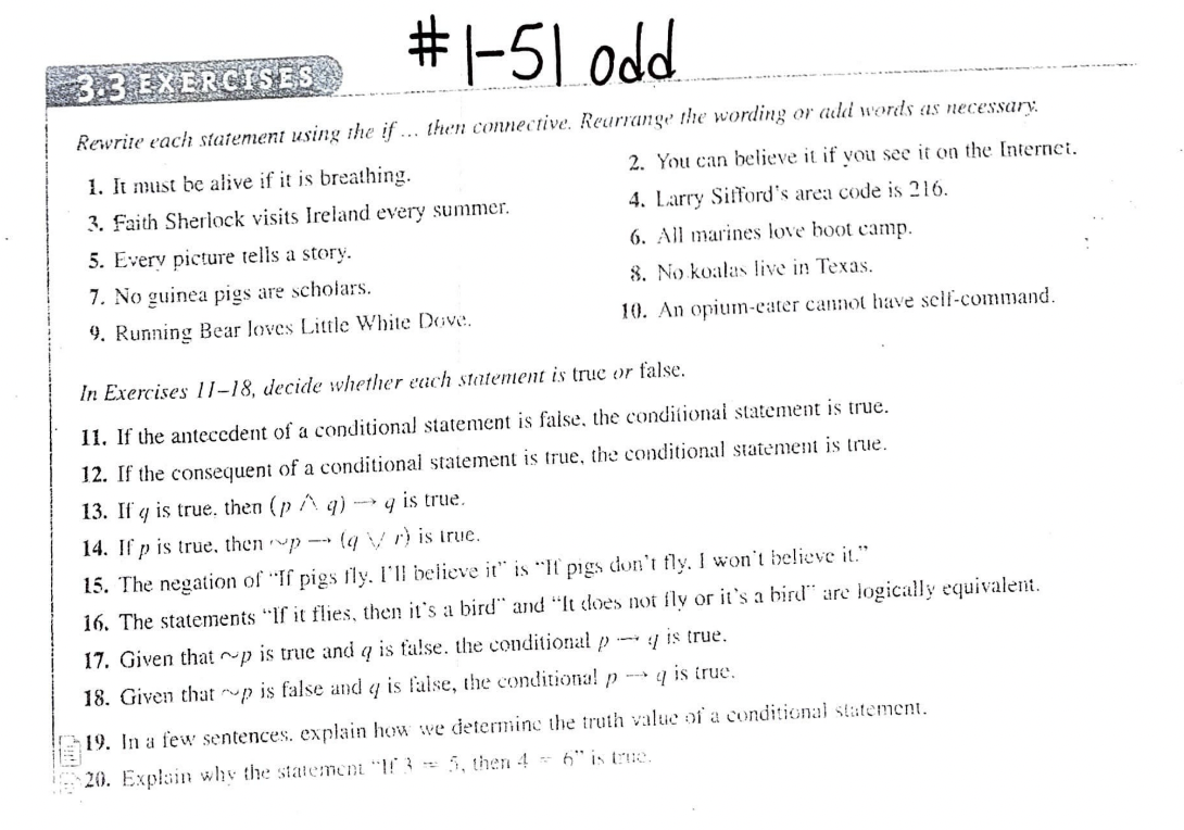 Solved Rewrite each statement using the if ... then | Chegg.com