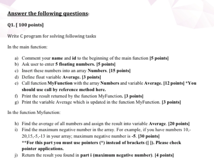 Solved Answer the following questions: Q1. [ 100 points) | Chegg.com