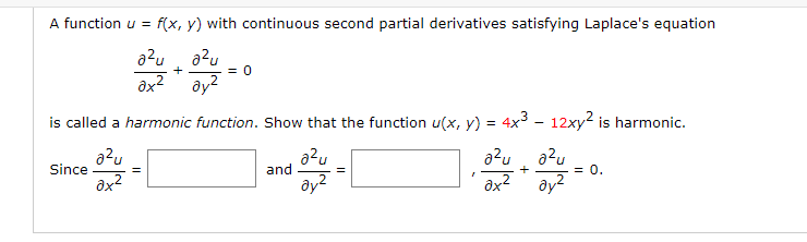 Solved A function u = f(x, y) with continuous second partial | Chegg.com