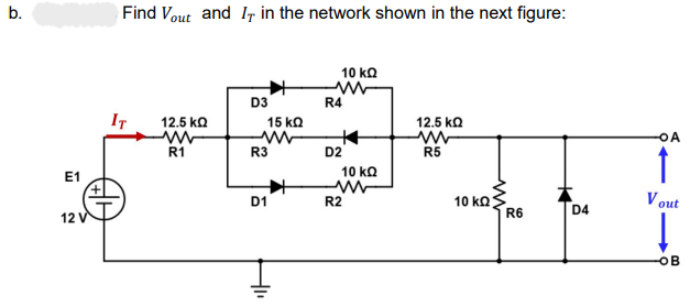 Solved Find Vout and IT in the network shown in the next | Chegg.com