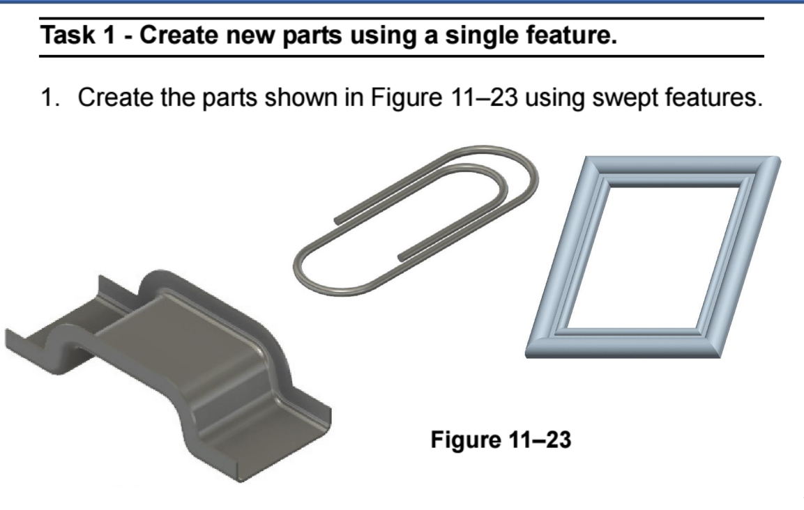 Solved Task 1 - Create new parts using a single feature. 1. | Chegg.com