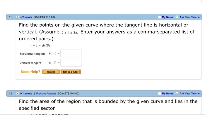 Solved 13. -1 points SCalcET8 10.4.005 My Notes Ask Your | Chegg.com Solved 13. -1 points SCalcET8 10.4.005 My Notes Ask Your | Chegg.com