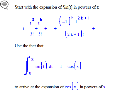 Solved Start with the expansion of Sin[t] in powers of t : | Chegg.com