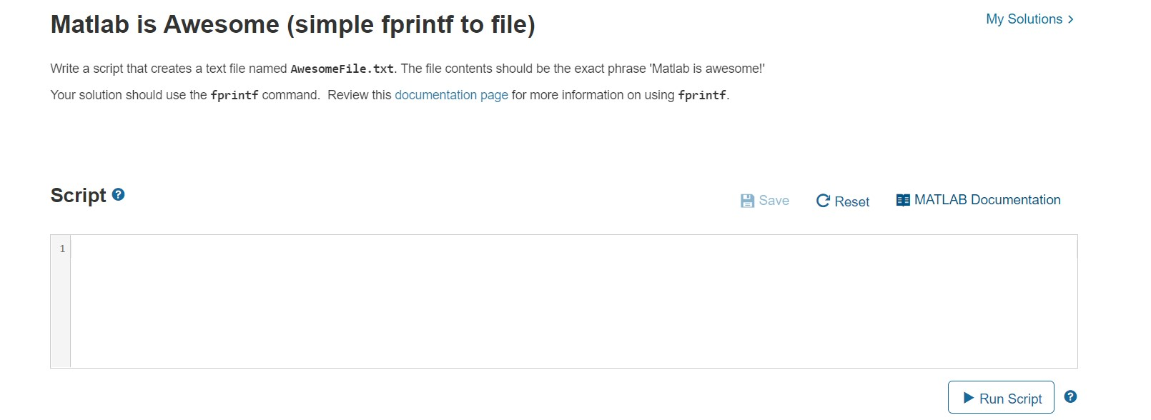 Solved Matlab Is Awesome simple Fprintf To File My Chegg