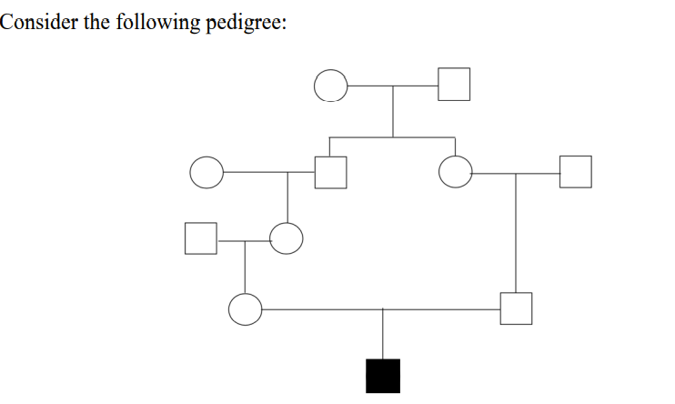 Solved Consider the following pedigree:a) What is the | Chegg.com