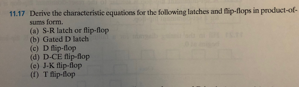 Solved 11.17 Derive the characteristic equations for the | Chegg.com