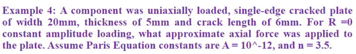 Solved Repeat Example 4 using Paris Equation constants for | Chegg.com