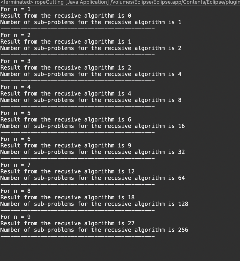 Solved I NEED A MEMOIZATION TABLE FOR THE FOLOWING OUTPUT OF | Chegg.com