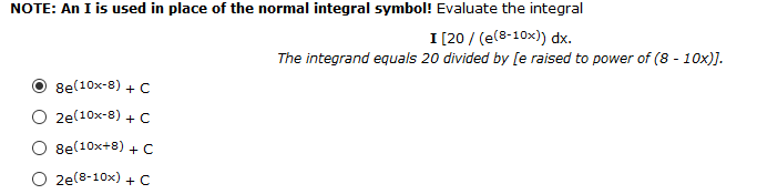Solved NOTE: An I is used in place of the normal integral | Chegg.com