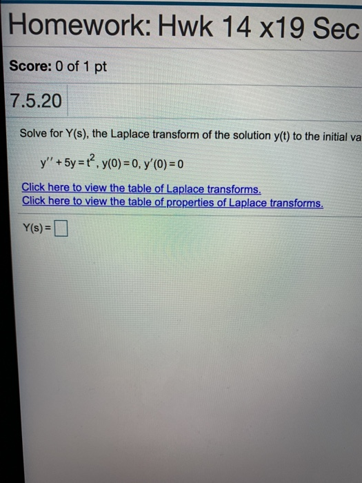 Solved 752 Solve The Initial Value Problem Below Using The 