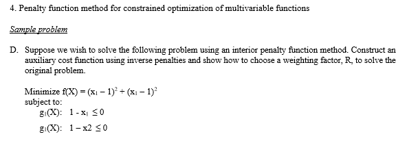 4 Penalty Function Method For Constrained