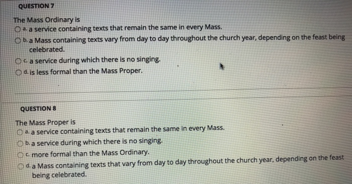 Solved QUESTION 7 The Mass Ordinary is o a a service | Chegg.com