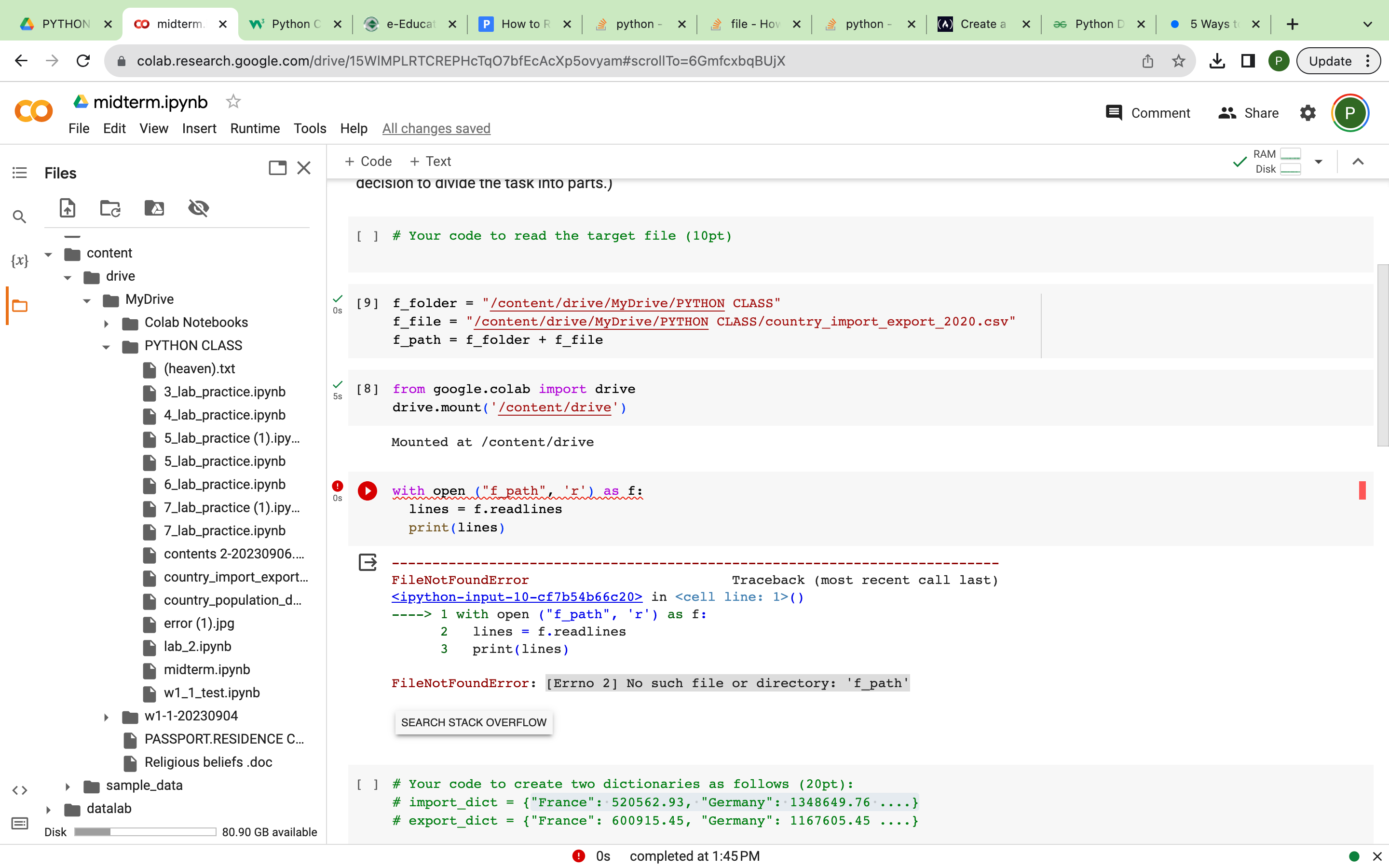Solved File Edit View Insert Runtime Tools Help All changes | Chegg.com