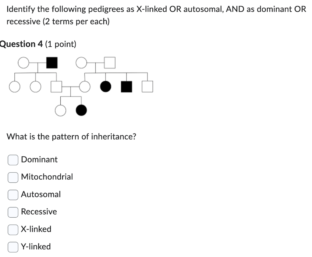 Solved Identify the following pedigrees as X-linked OR | Chegg.com Solved Identify the following pedigrees as X-linked OR | Chegg.com
