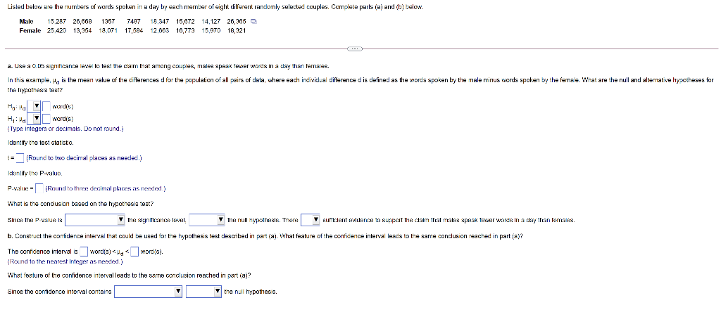 Solved drop down options 1. greater than, equal to, less | Chegg.com
