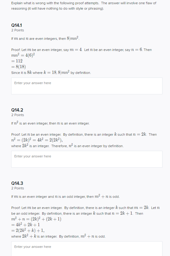 Solved Explain what is wrong with the following proof | Chegg.com