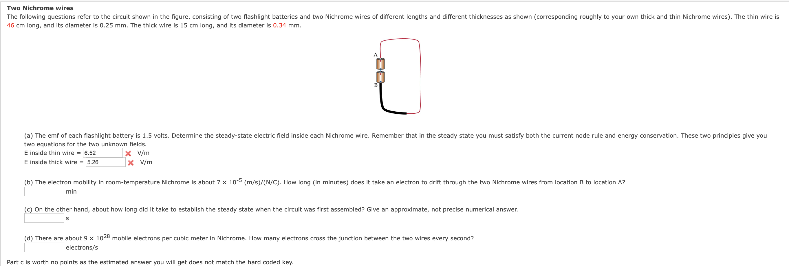 Solved two equations for the two unknown fields. E inside | Chegg.com