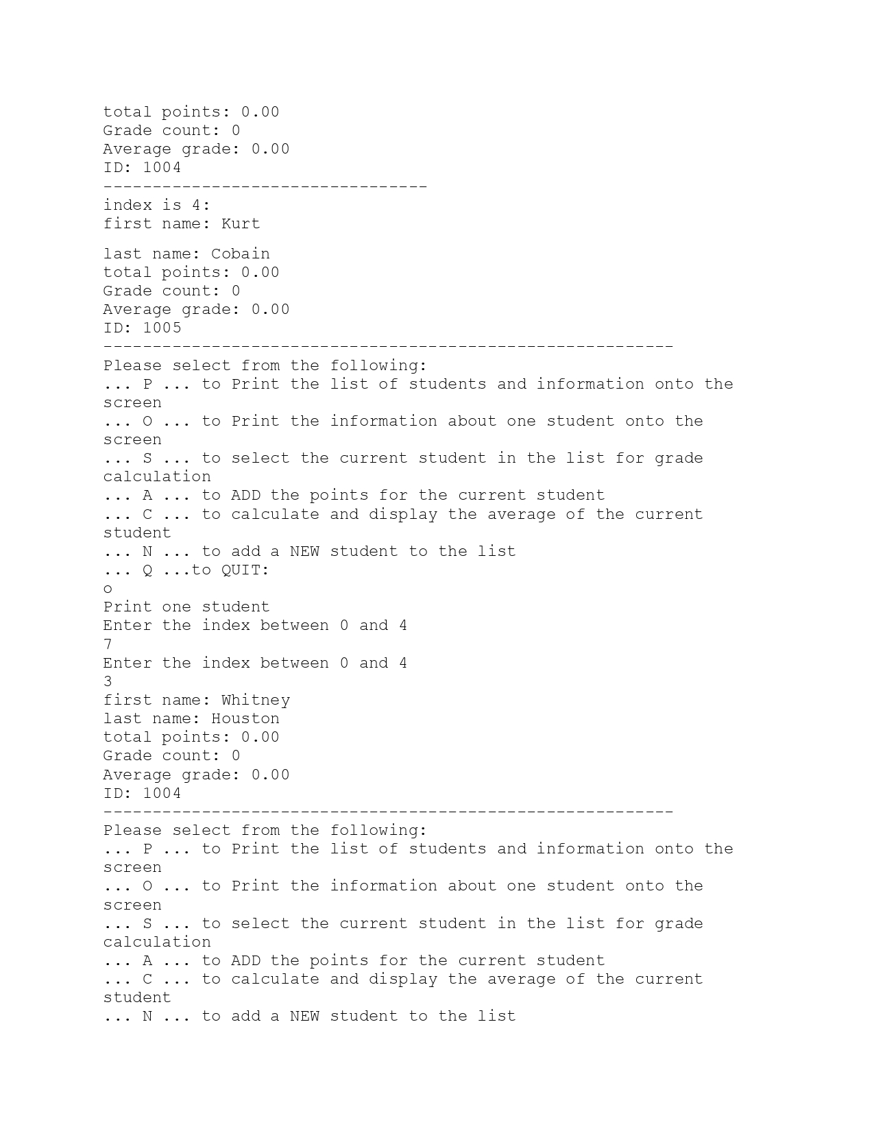 Solved Programming 1 - Fall 2023 - Program 9 student | Chegg.com