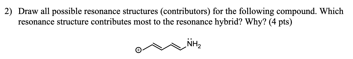 Solved Draw all possible resonance structures (contributors) | Chegg.com