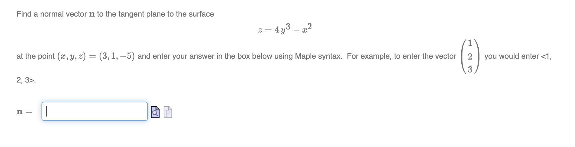 Solved Find a normal vector n to the tangent plane to the | Chegg.com