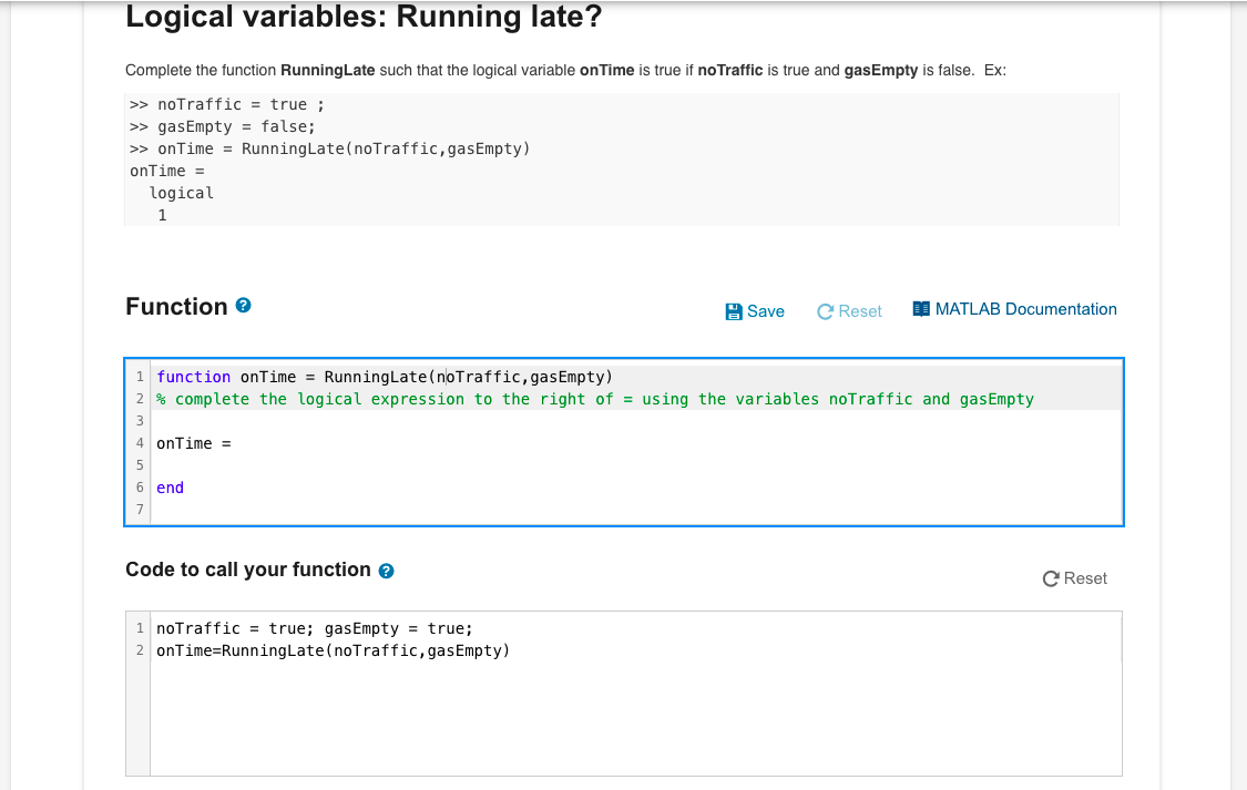 Solved Logical variables: Running late? Complete the | Chegg.com