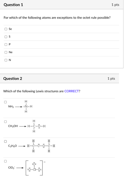 Solved For which of the following atoms are exceptions to | Chegg.com