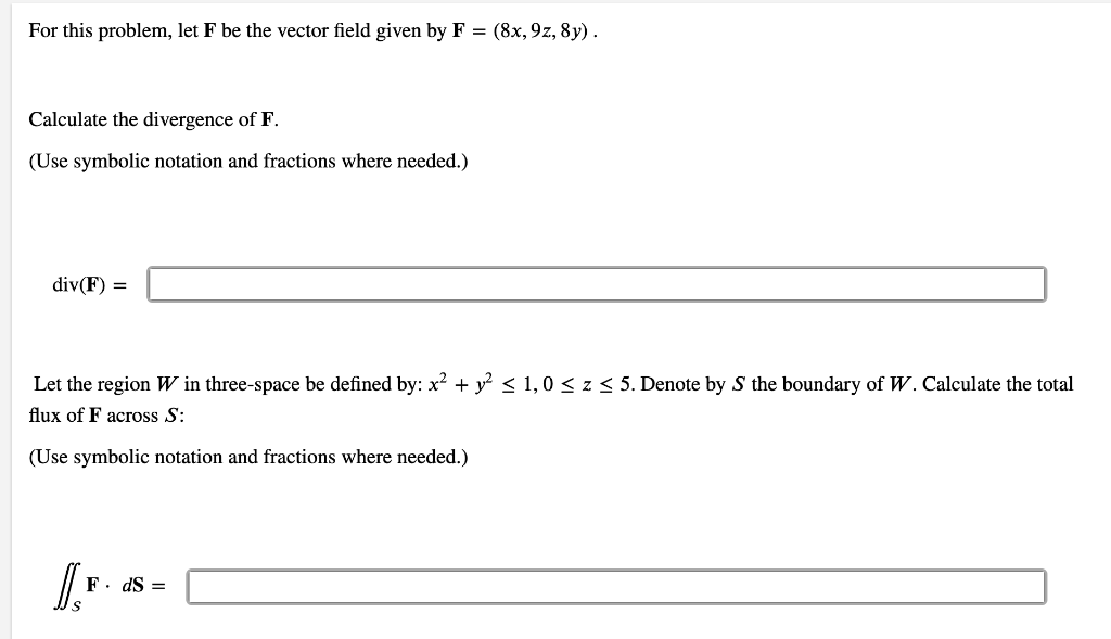Solved For this problem, let F be the vector field given by | Chegg.com