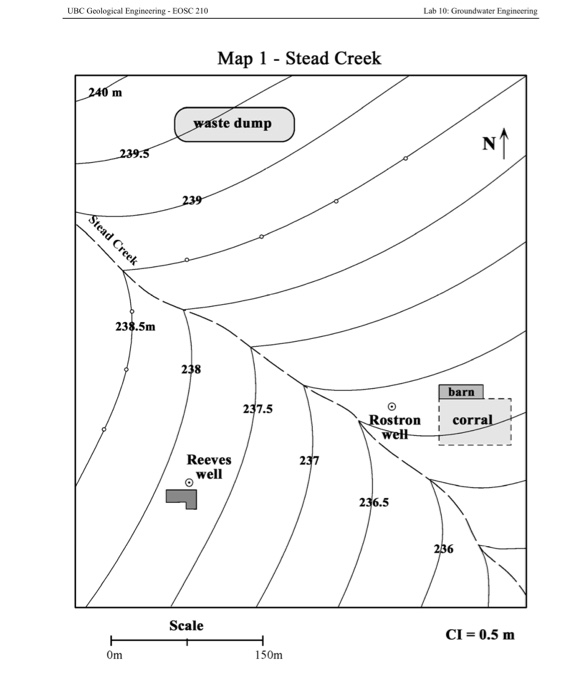 Assignment 1 of 2: Map 1 (next page) covers a | Chegg.com
