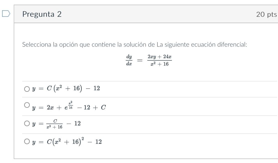 Solved Selecciona la opción que contiene la solución de La | Chegg.com