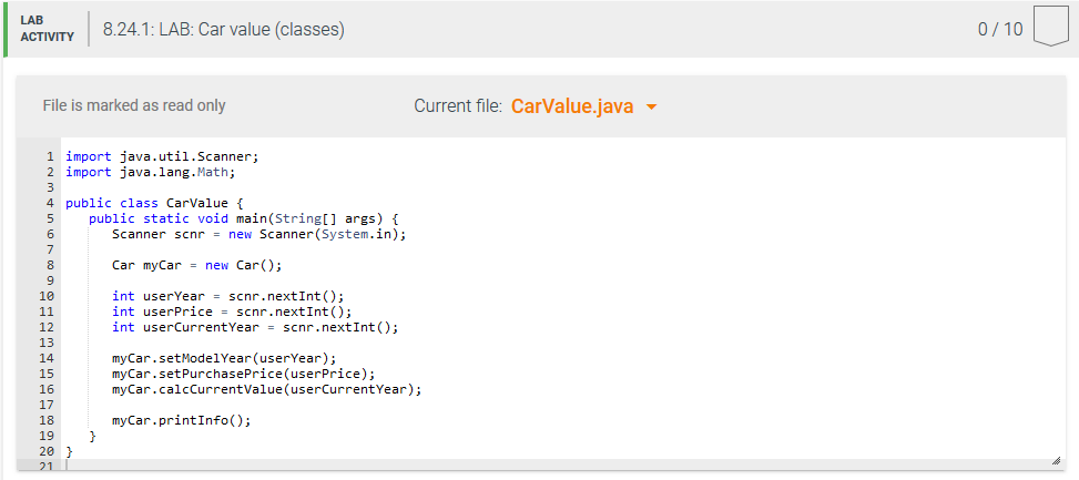 Solved: Given Main(), Complete The Car Class (in File Car.... | Chegg.com