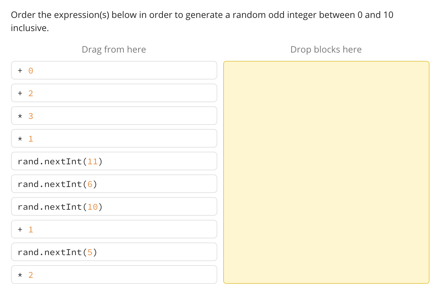 Solved How should I rank the blocks in order to generate a | Chegg.com