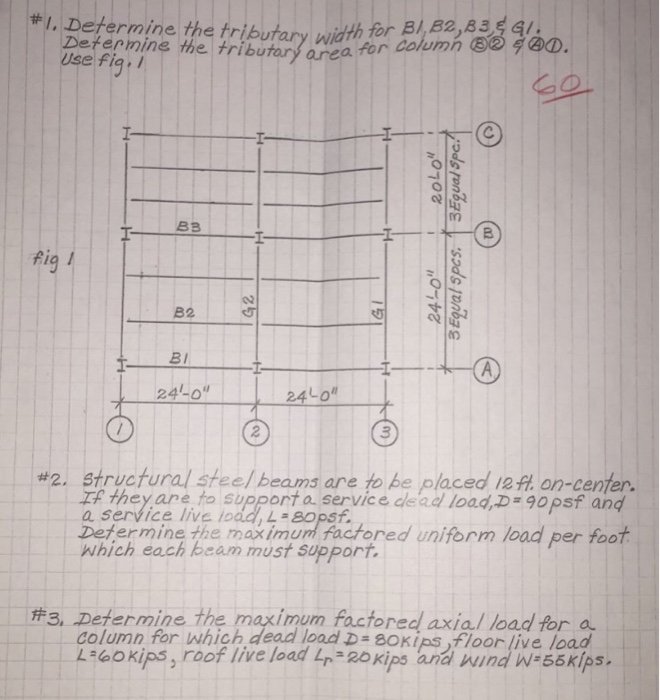 Solved #1 . Determine the tributary with for B,B2)B3541 | Chegg.com