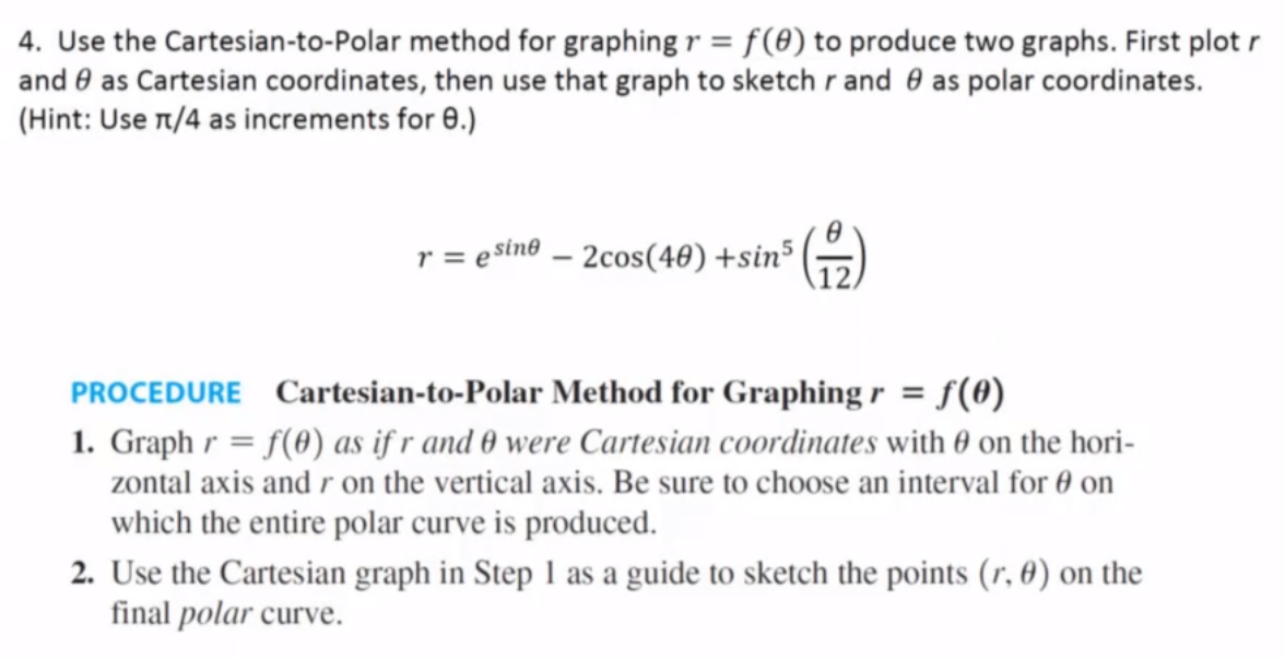 Solved 4. Use the Cartesian-to-Polar method for graphing r = | Chegg.com