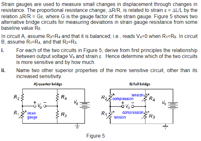 Strain gauges are used to measure small changes in | Chegg.com