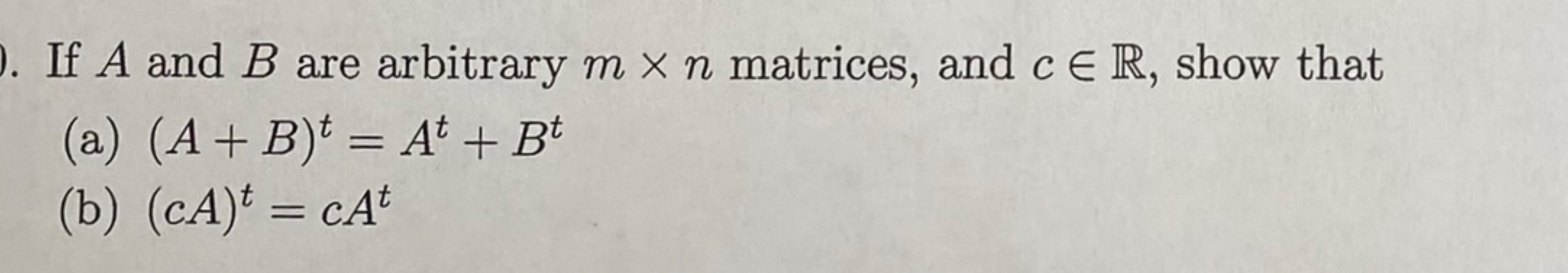 Solved Differential Equ:If A and B ﻿are arbitrary m×n | Chegg.com