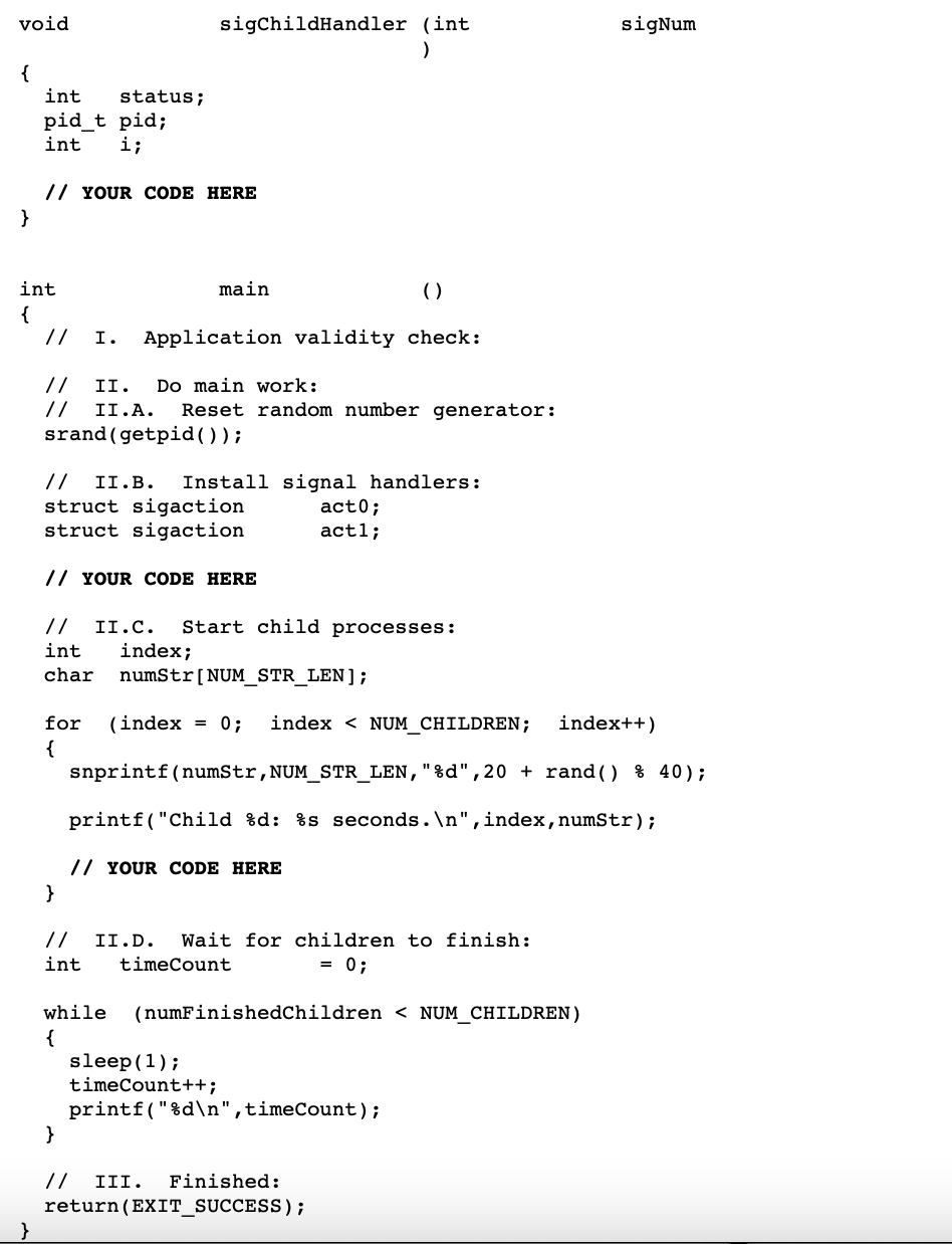 Solved This is a C programming: startChildren.c will make | Chegg.com
