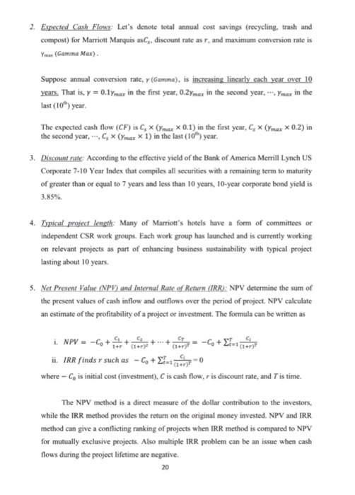 Benefit of Sustainability: Cost saving approach | Chegg.com