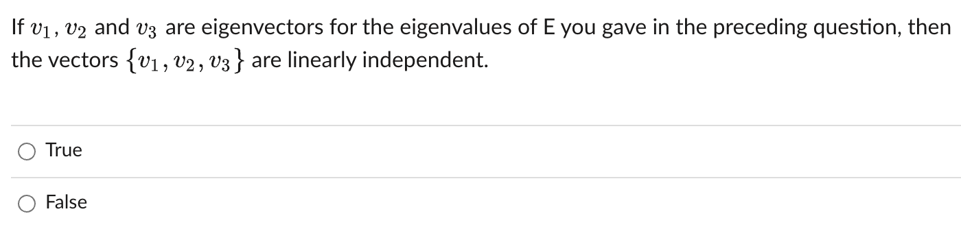 Solved 9 If V1, V2 and v3 are eigenvectors for the | Chegg.com