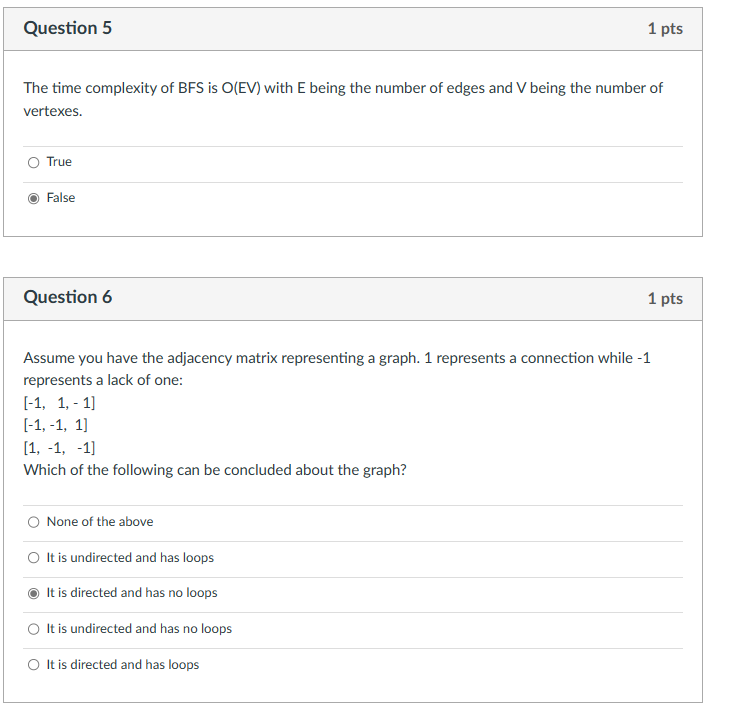 Solved The time complexity of BFS is O(EV) with E being the | Chegg.com