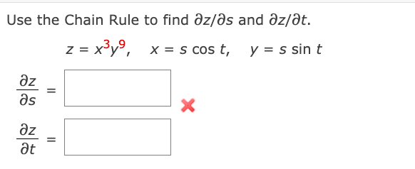 Solved Use the Chain Rule to find ∂z/∂s and ∂z/∂t. | Chegg.com