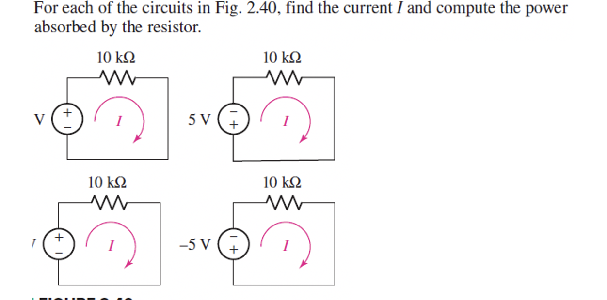 Solved For each of the circuits in Fig. 2.40, find the | Chegg.com