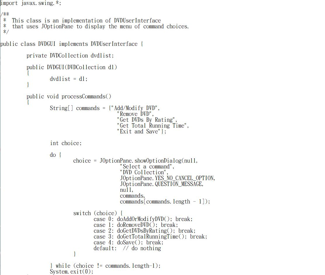 Solved The DVD Manager Application Java Files DVD.java - A | Chegg.com
